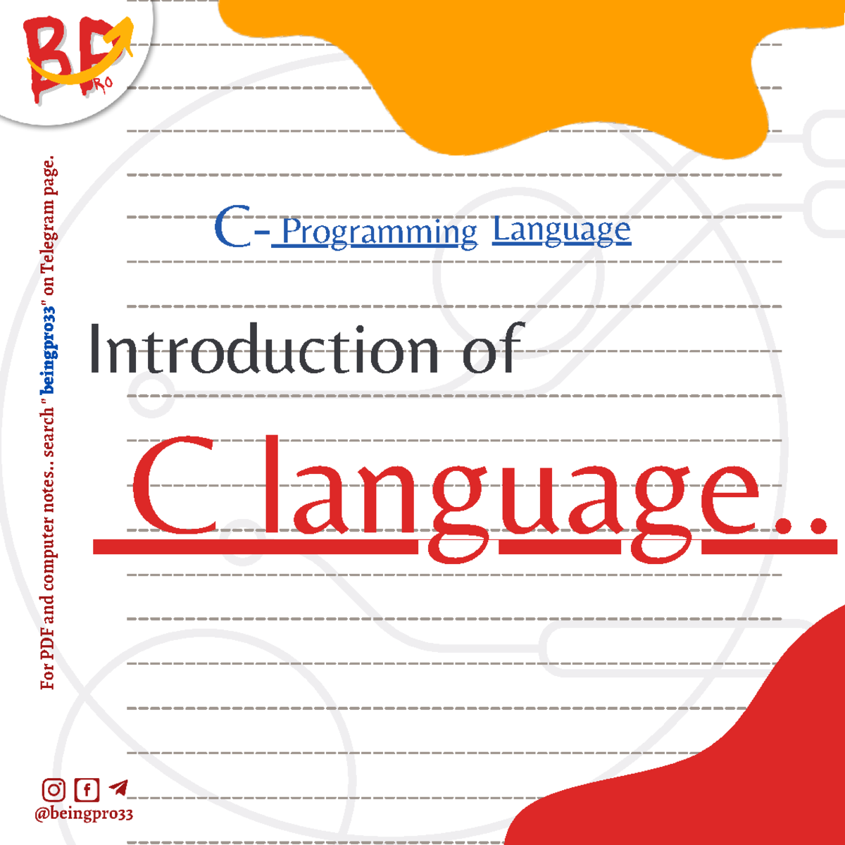 Introduction of C language - C- Programming Language Introduction of C ...