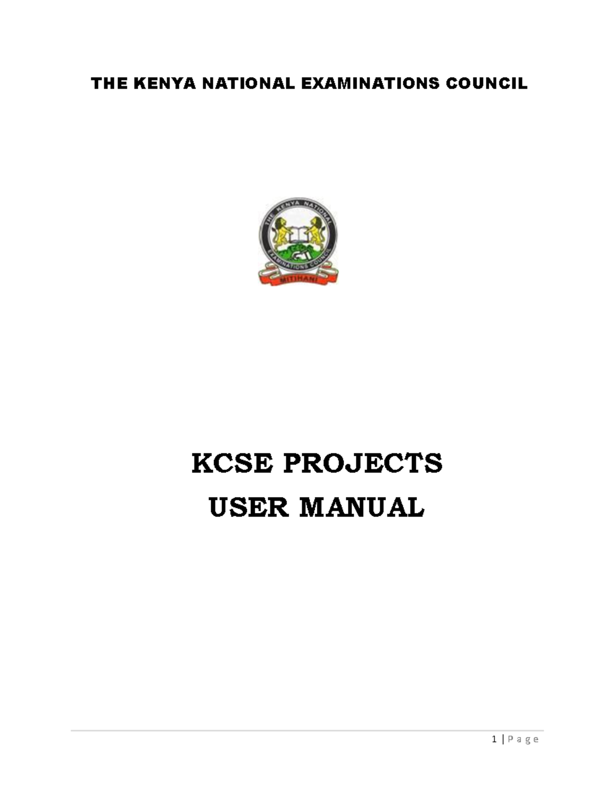 KCSE Project User Manual: Accessing Project Portal Instructions - Studocu