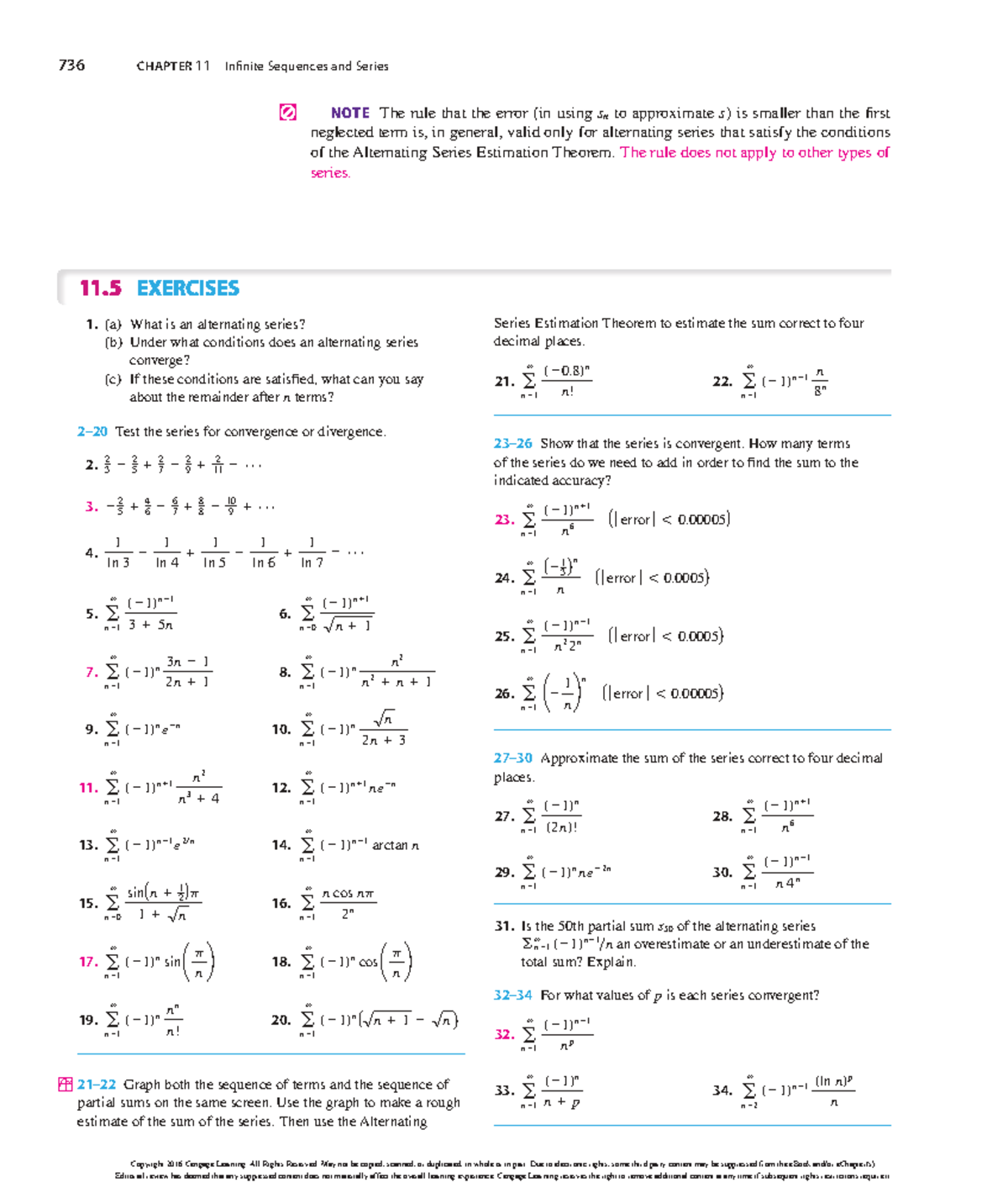 736 Tutorial Exercises on Sequences and Series - Studocu