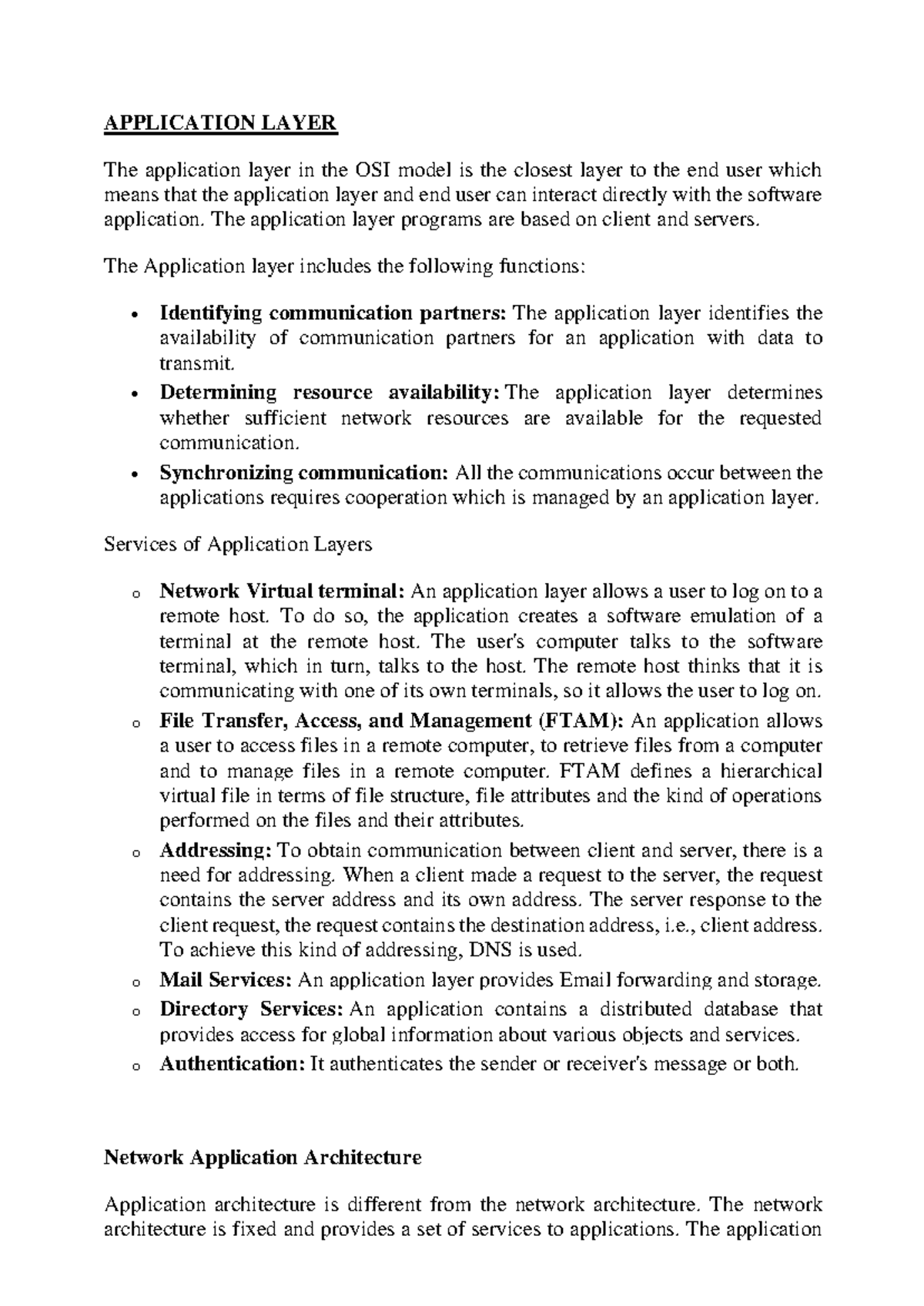 Computer Networks - Module 5 Application Layer Study Notes - Studocu
