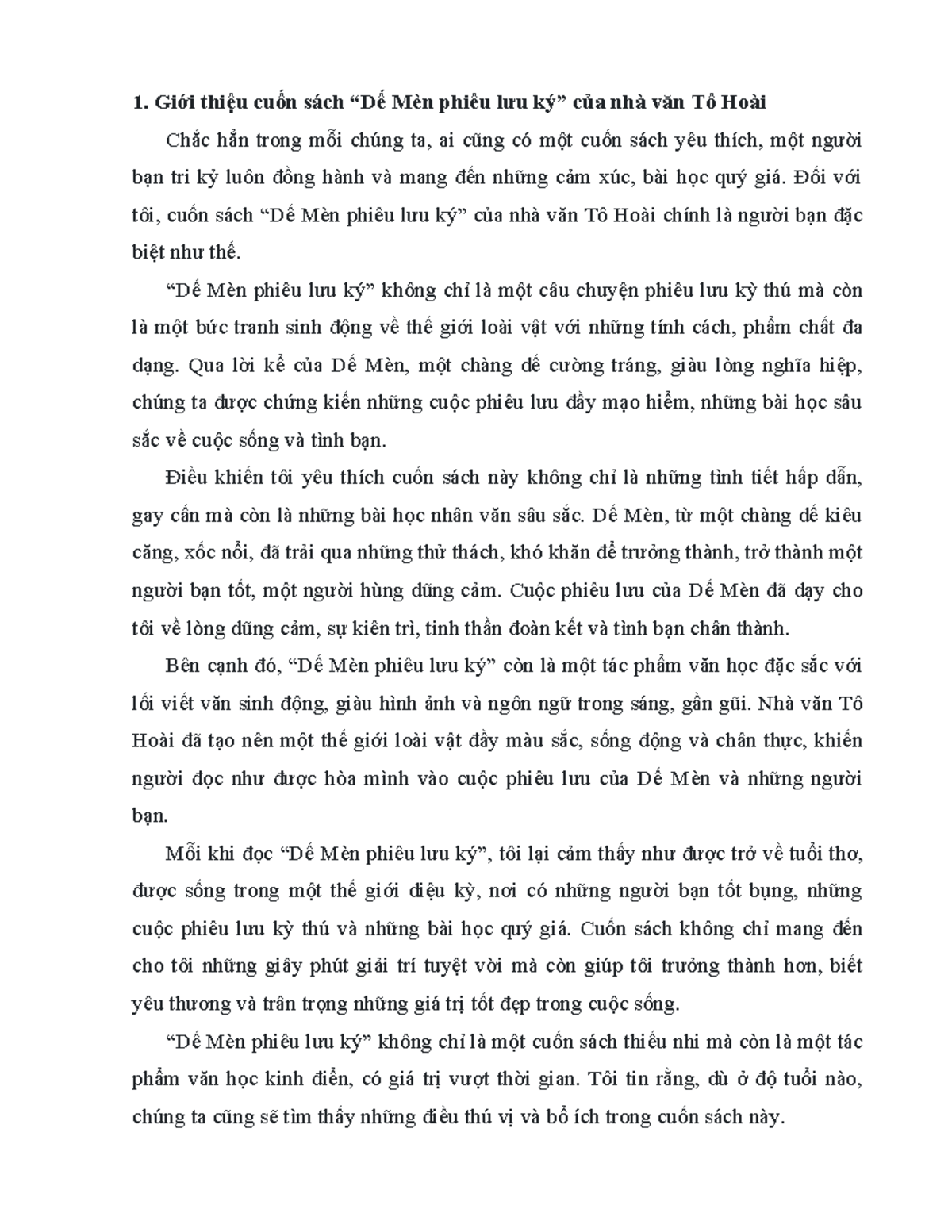 Giới thiệu sách "Dế Mèn phiêu lưu ký" - Tác phẩm kinh điển văn học ...