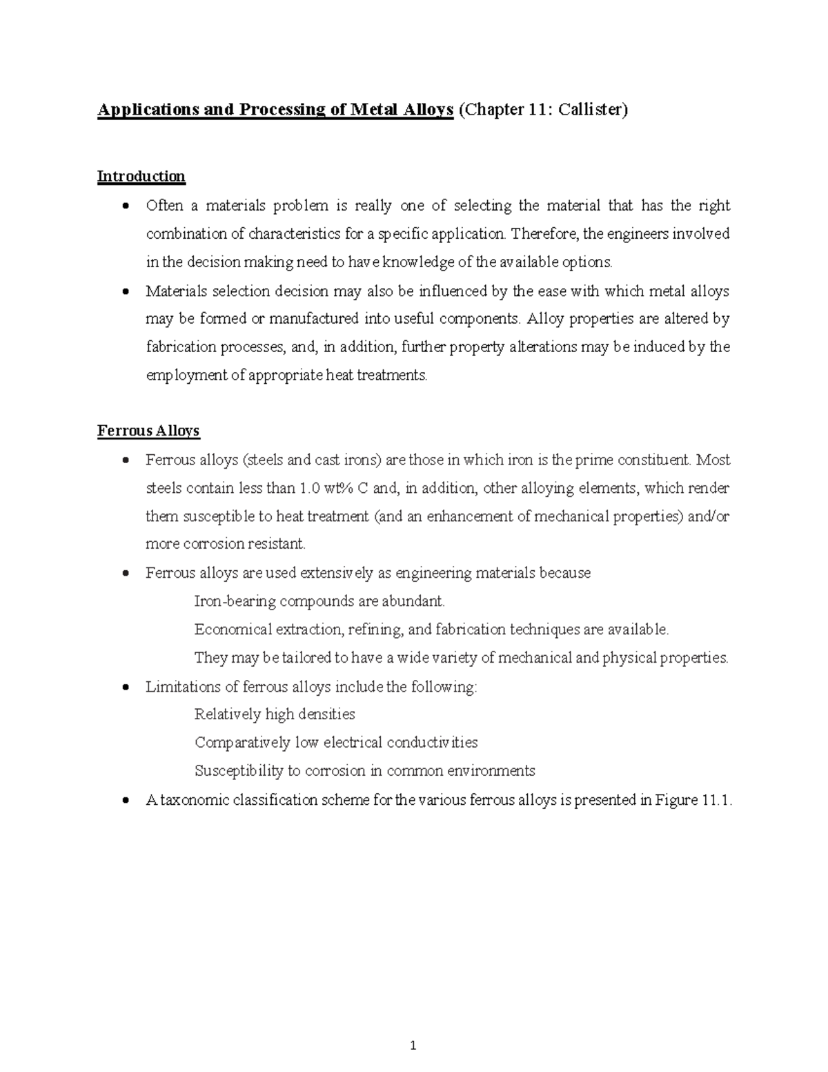 Chapter 11 - Applications and Processing of Metal Alloys - Applications ...