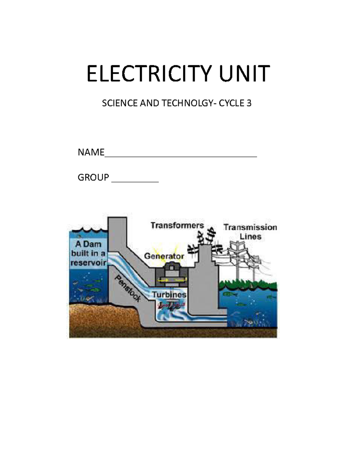 Electricity Unit Science Cycle 3 Group Class Notes - Studocu