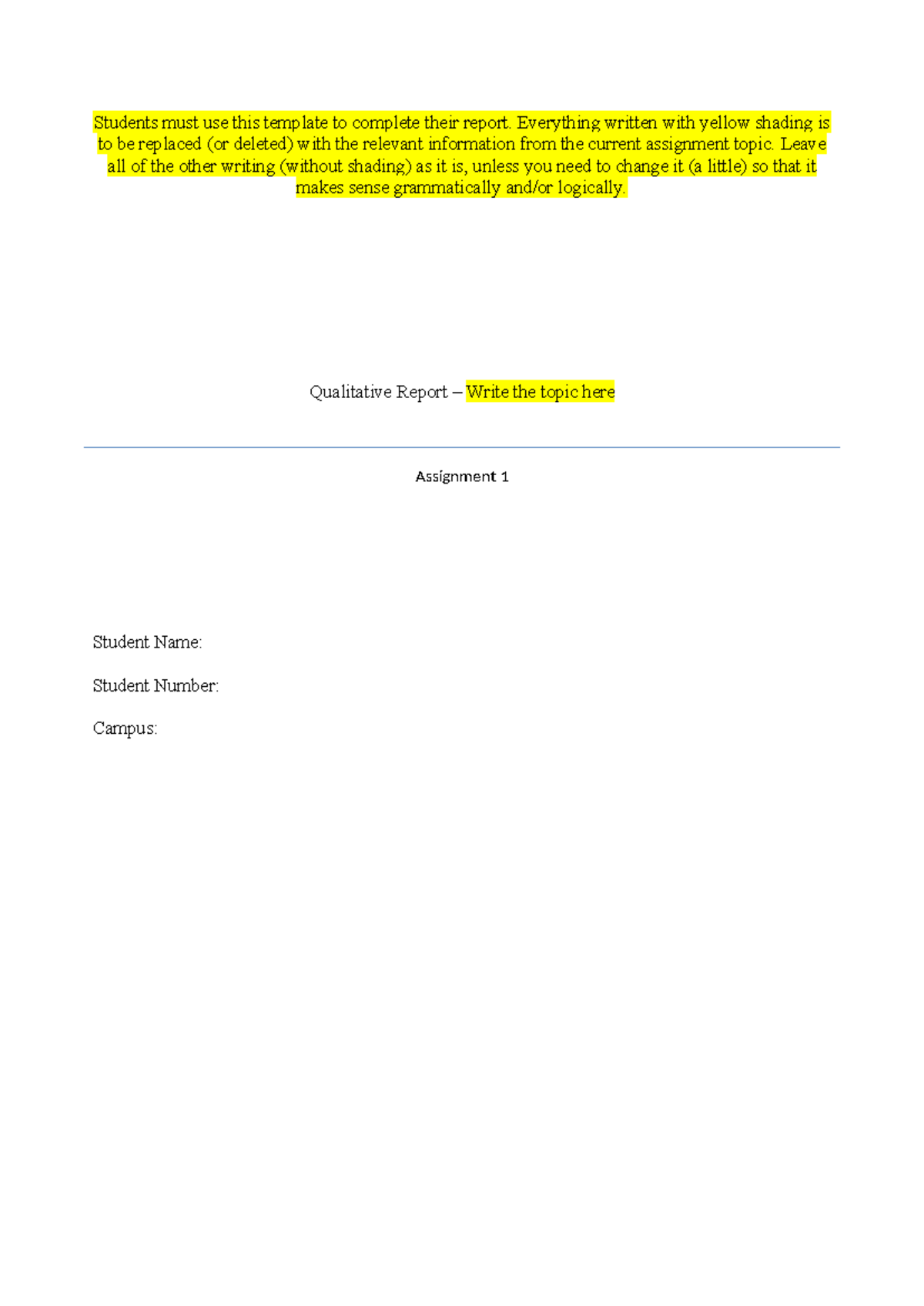 Qualitative Assignment 1 Tri 2 2024 Template - Students must use this ...