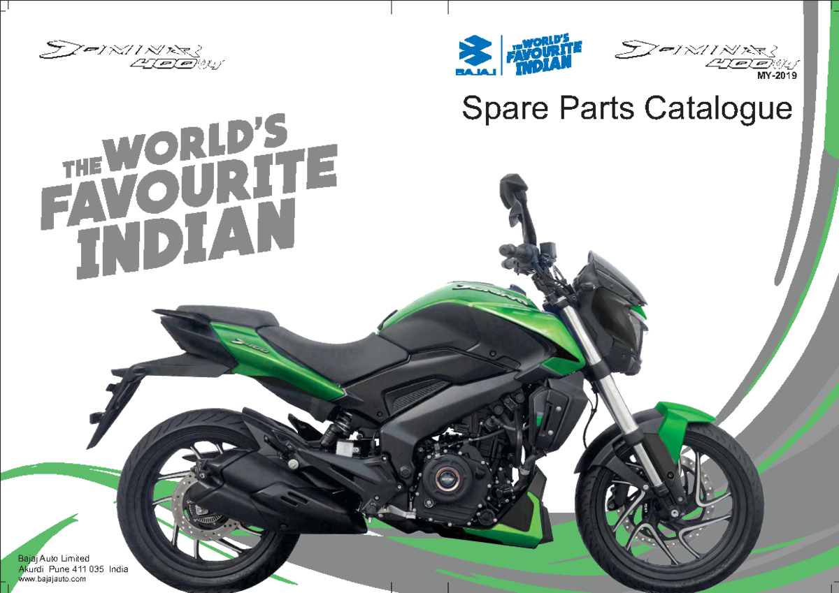 Dominar 400 UG Spare Parts Catalogue - Bajaj Auto Limited - Studocu