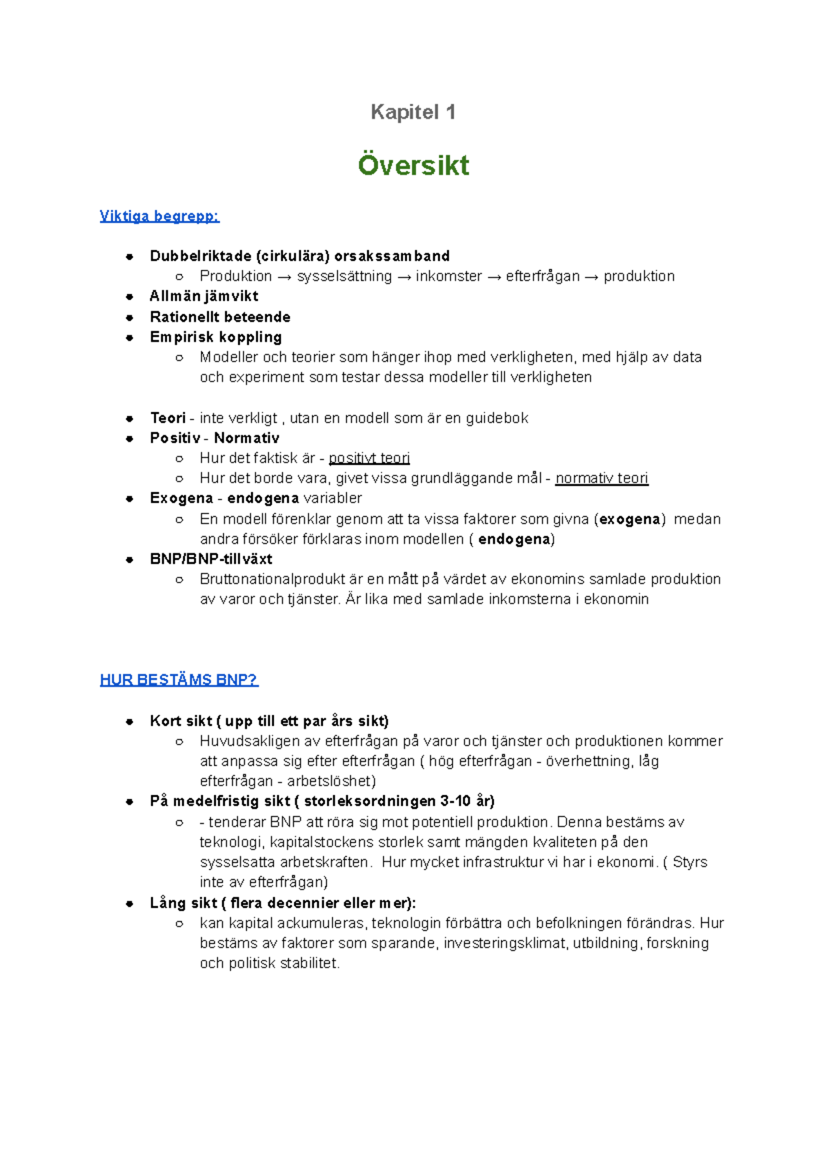 Makro - Sammanfattade anteckningar från föreläsningar och ...