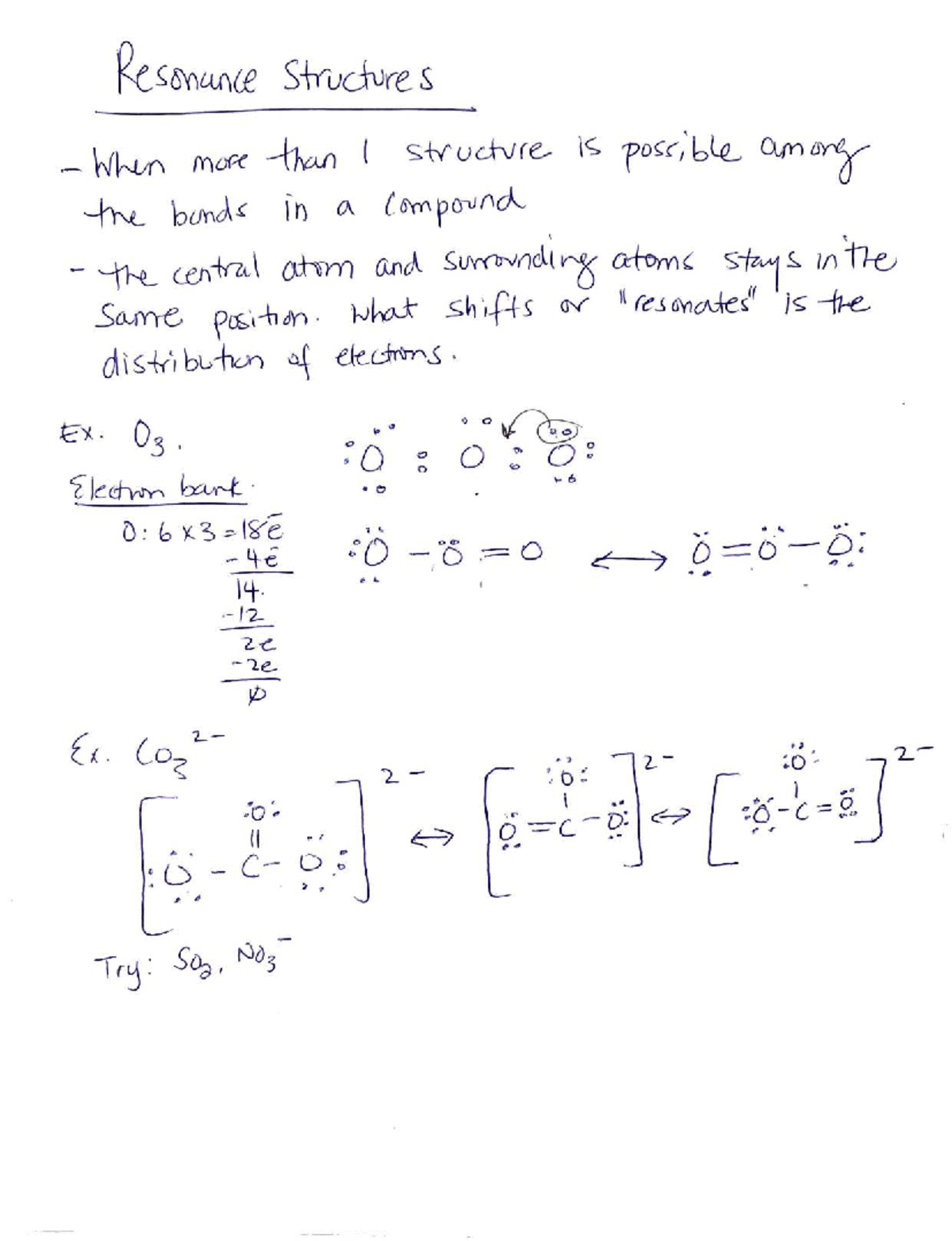 3.5 - Resonance Structures & Isomers Teacher Notes - Studocu