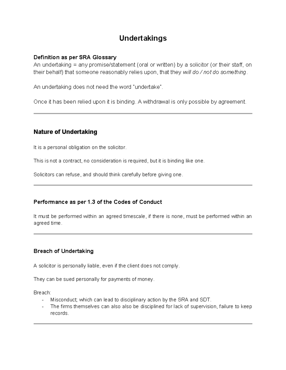 Undertakings in Law: Definition & Key Principles (Ch 14) - Studocu