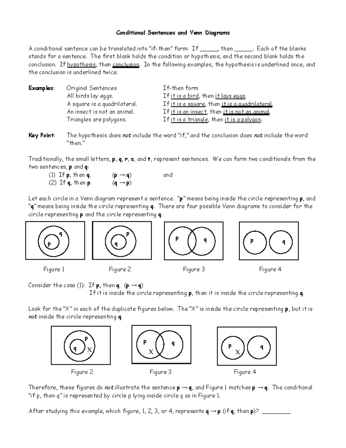Conditional Sentences & Venn Diagrams Explained - Studocu