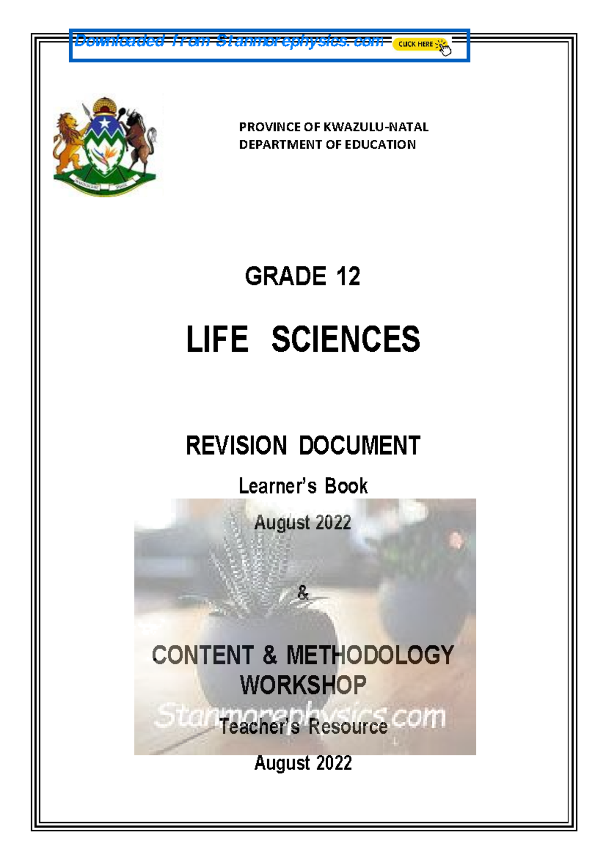 Grade 12 Life Sciences Final Exam Revision & Memo 2022 - Studocu