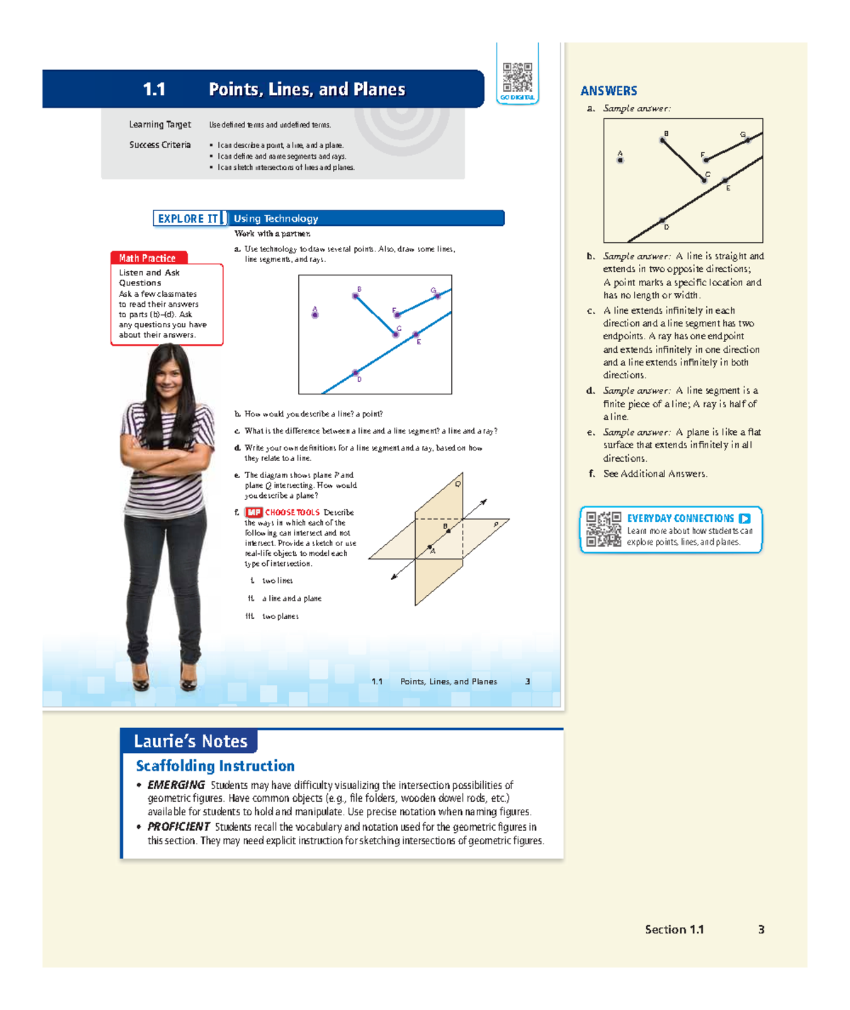 Geometry Chapter 1: Basics of Points, Lines, and Planes Notes - Studocu