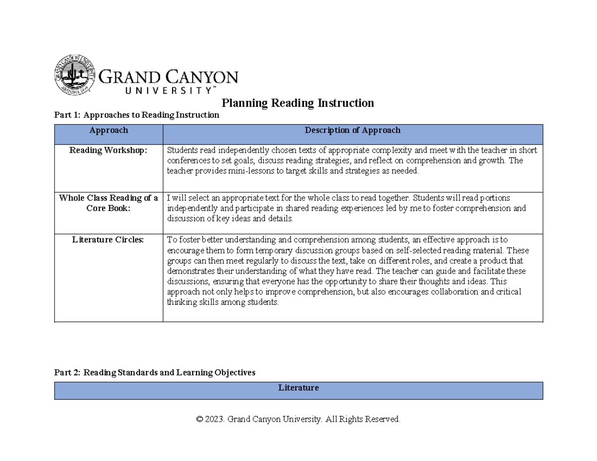ELM 580 RS T1 Strategies for Effective Reading Instruction - Studocu
