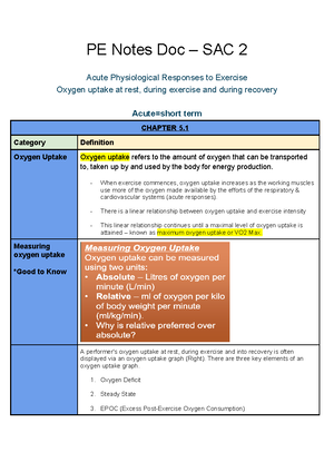 Acute Physiological Responses to Exercise: Key Concepts and Adaptations ...