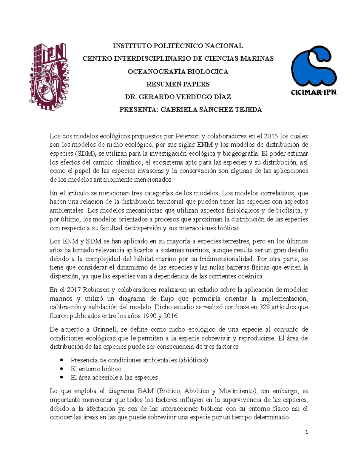 T2 Gabriela - Modelos Ecológicos ENM y SDM en Investigación Marítima ...