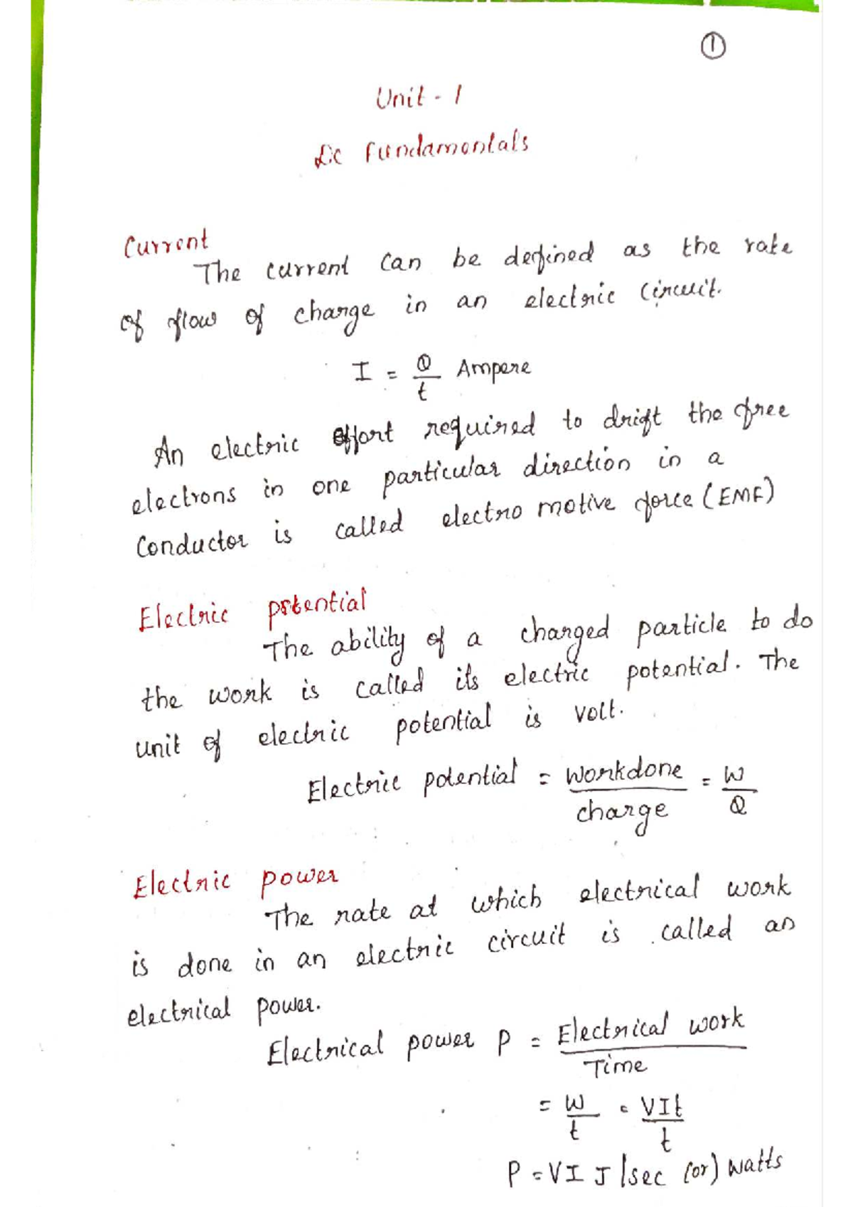 BEEE 1 - DC Fundamentals and Circuit Analysis Notes - Studocu