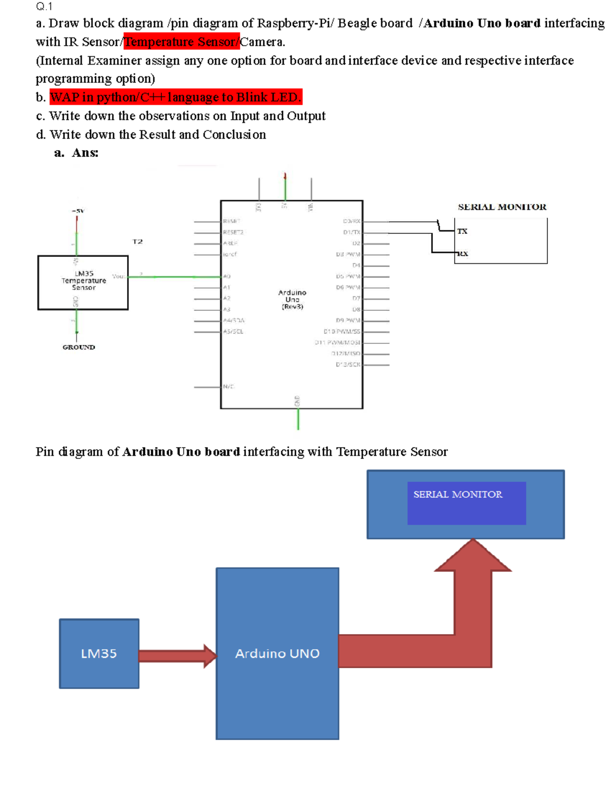 IOT Lab Solution for Arduino Uno - Circuit Diagrams & Programming - Studocu