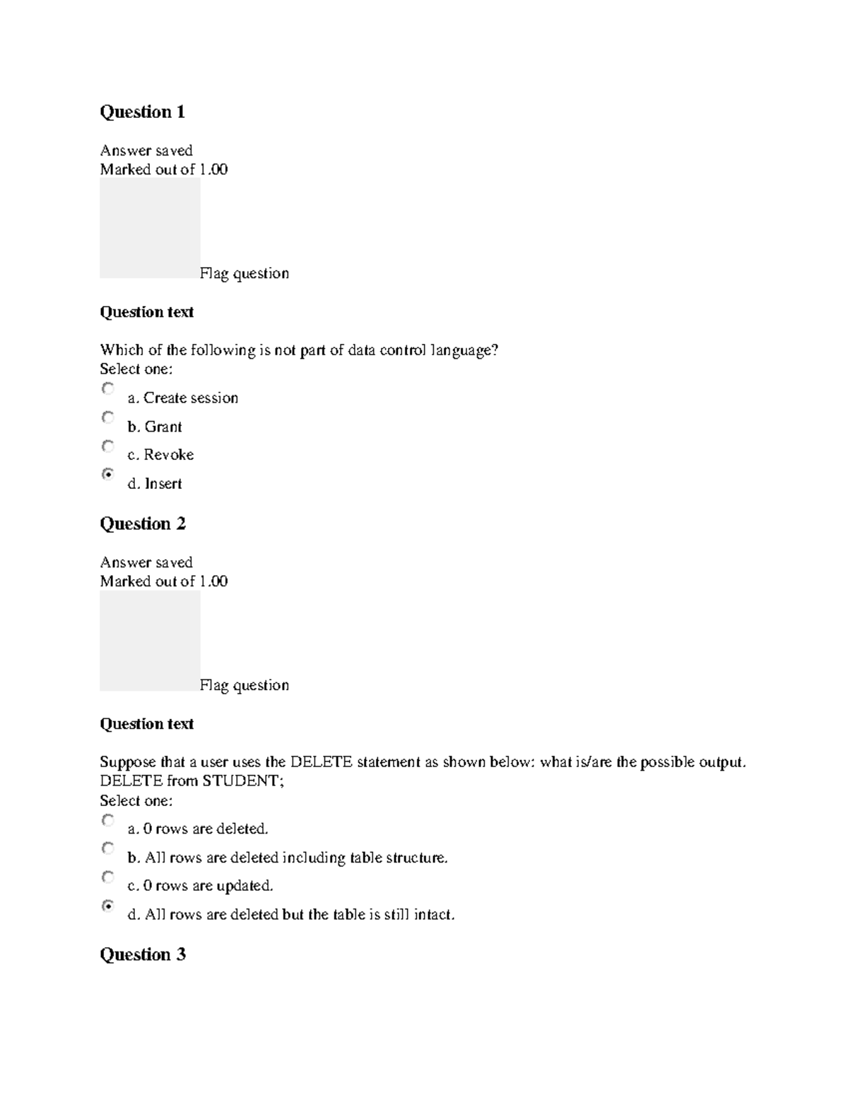 Scribd - Help - Question 1 Answer saved Marked out of 1. Flag question ...