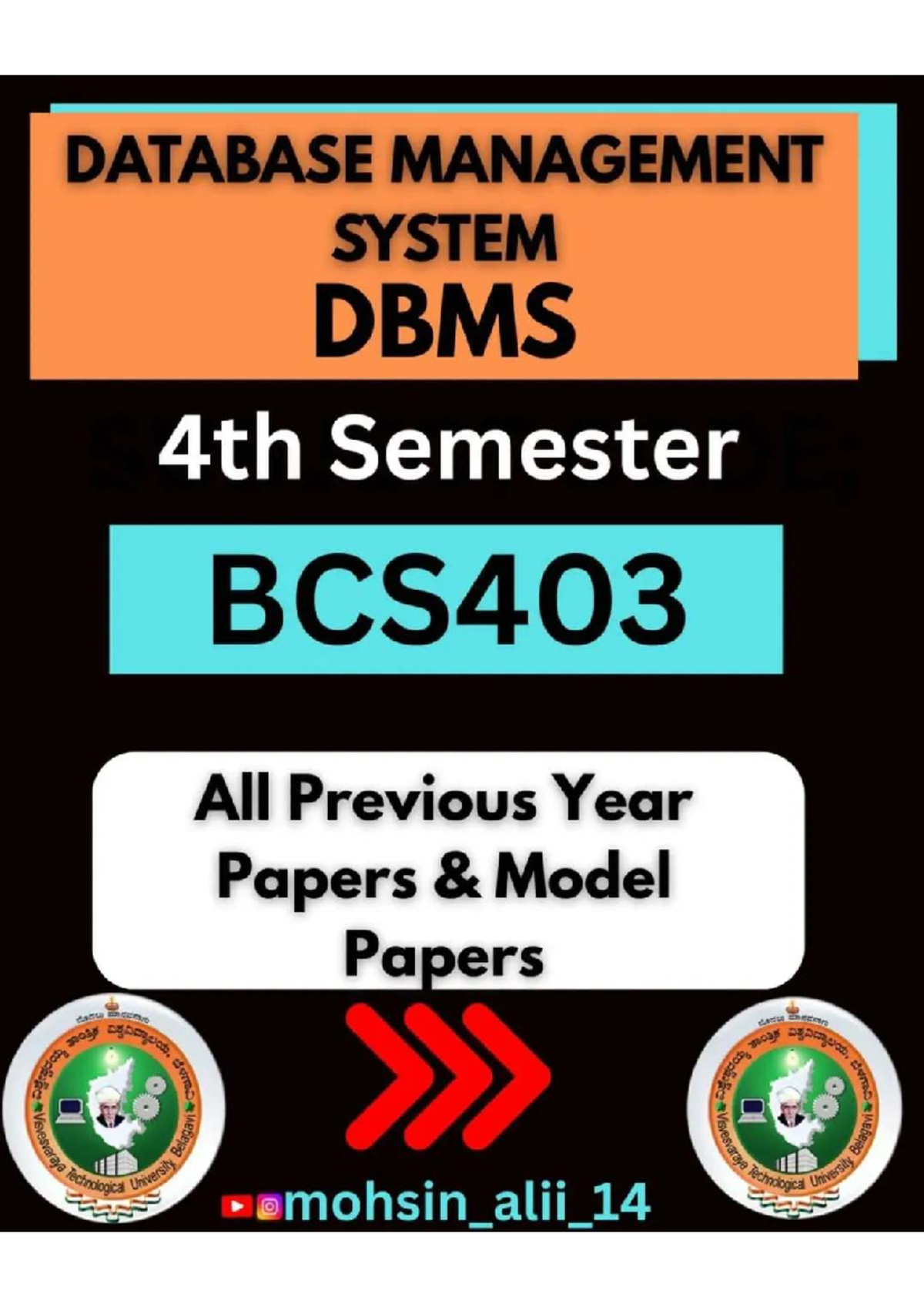 DBMS 4th Semester BCS403 Previous Year Question Papers Compilation ...