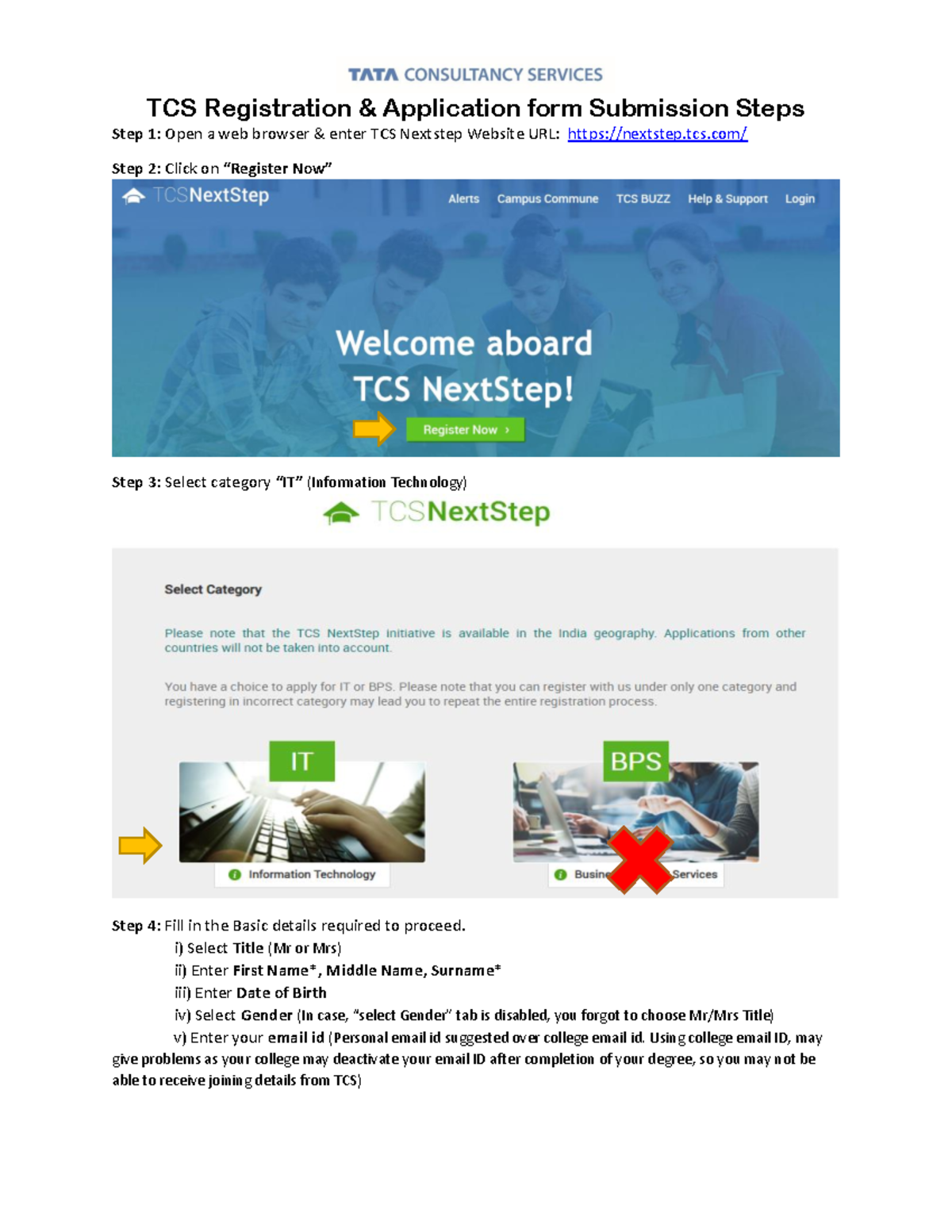 TCS Codevita: Step-by-Step Application Guide for IT Candidates - Studocu