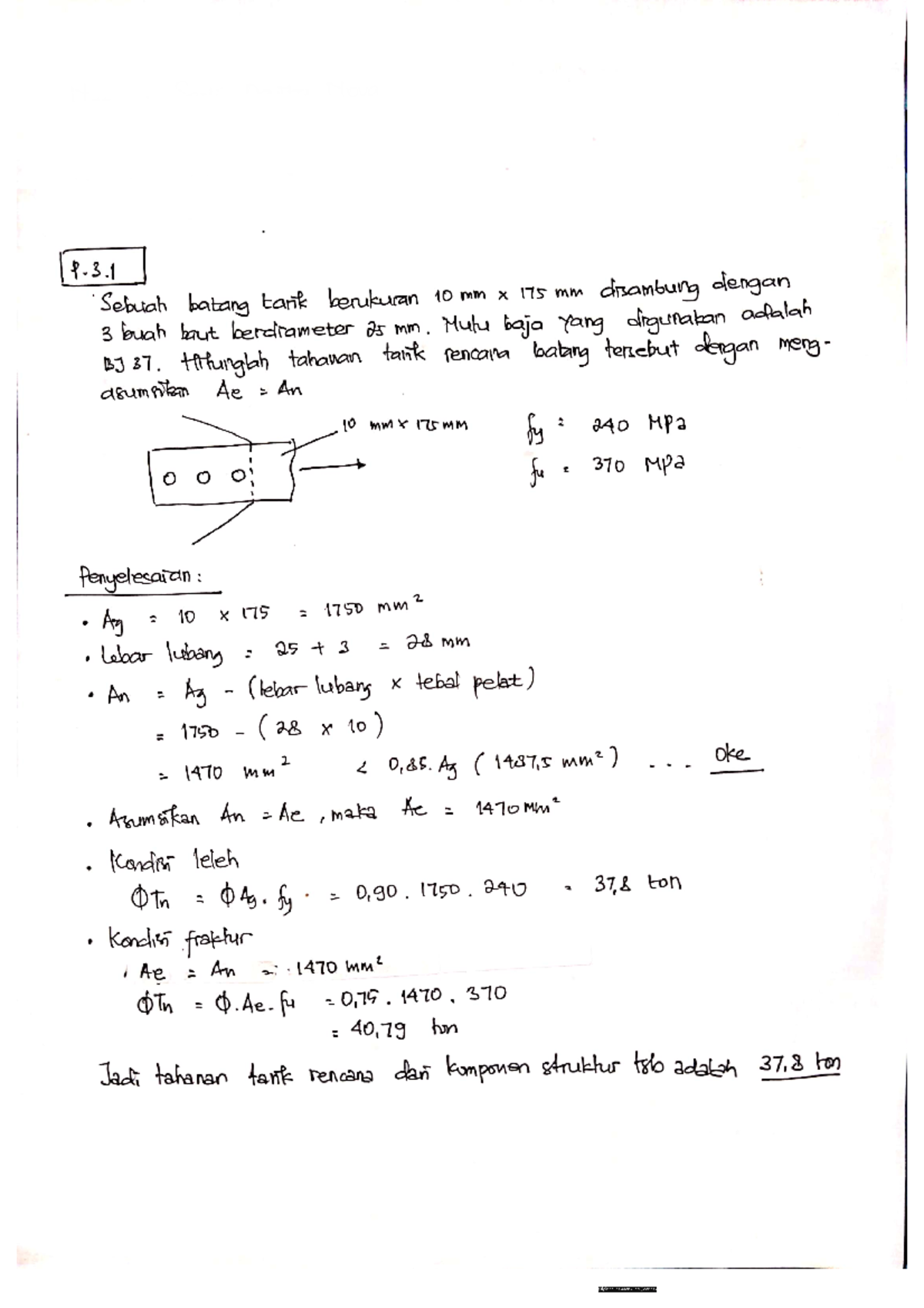 Struktur Baja 1 - Tugas 1 - Studocu