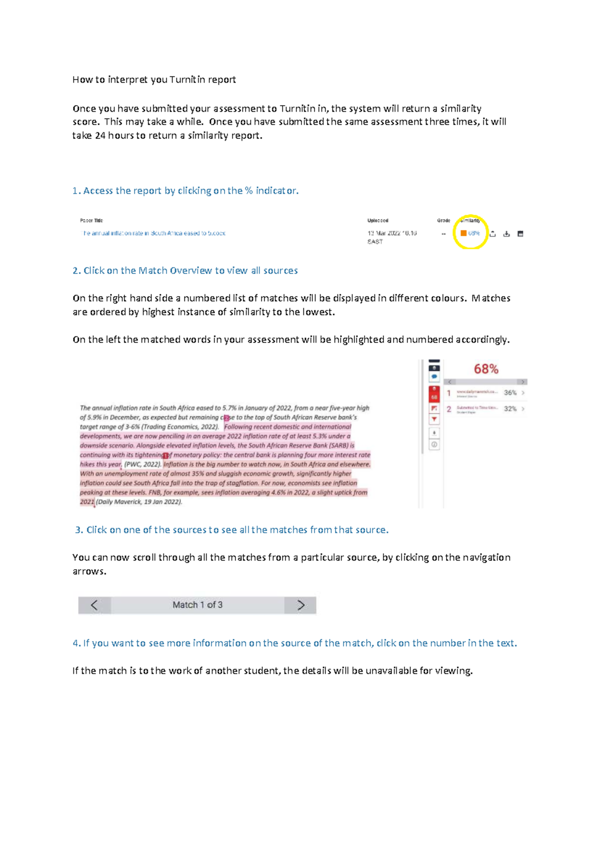 Interpreting Your Turnitin Report: A Step-by-Step Guide - Studocu