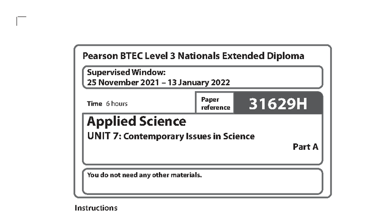 Tidal Energy Unit 7: Contemporary Issues in Science QP Jan 2022 - Studocu