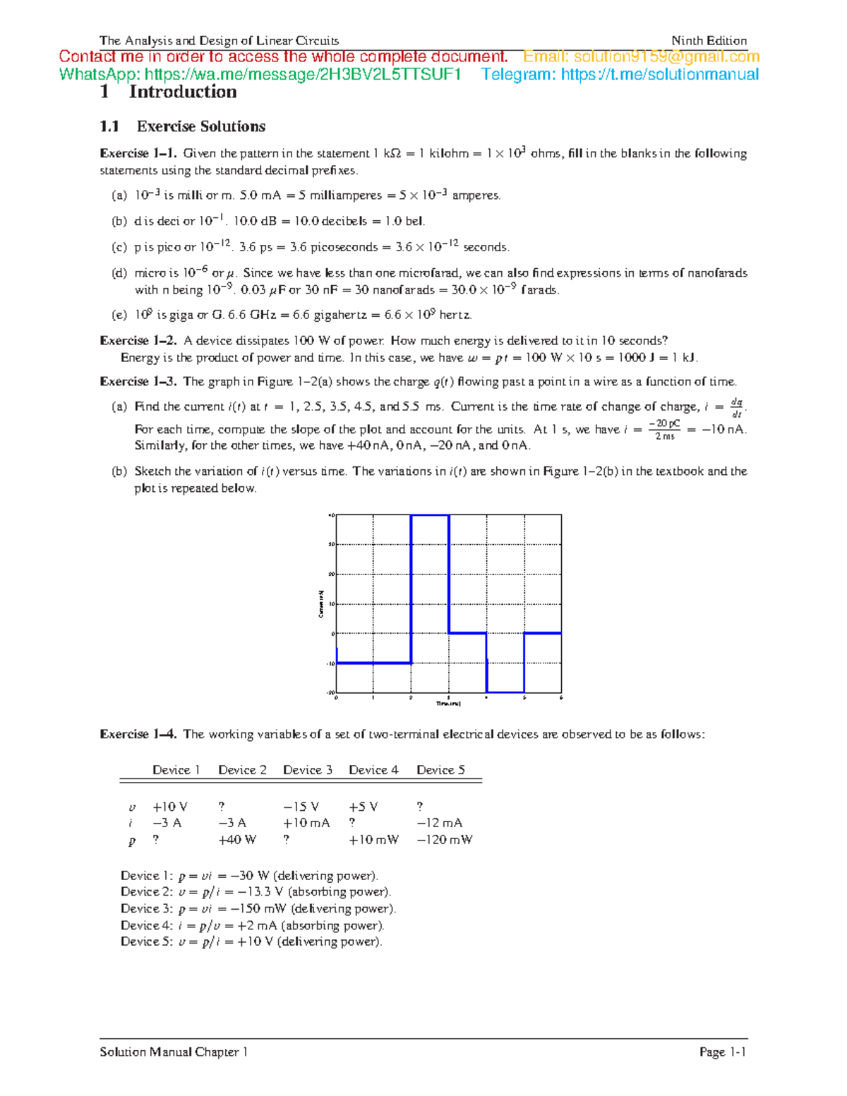 Solution Manual for Analysis & Design of Linear Circuits (ENGR 320) - Studocu