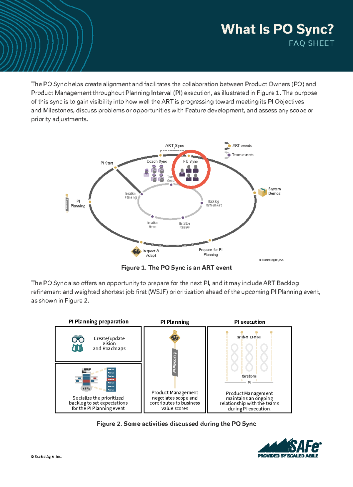 PO Sync FAQ Sheet for Product Owners - Agile Practices Guide - Studocu