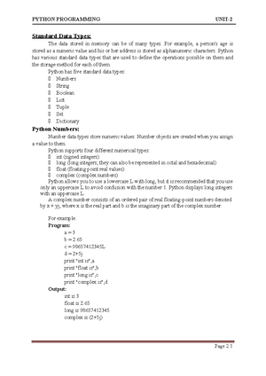 DL-unit-1 - Through the syllabus - UNIT I- Mid-1 material 2 a) How ...