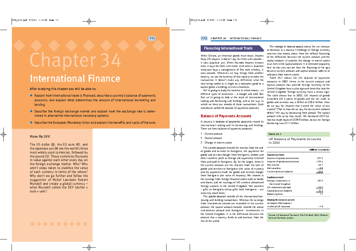 1-Economics, 6th Ed Parkin C34 International Finance - The US dollar ...