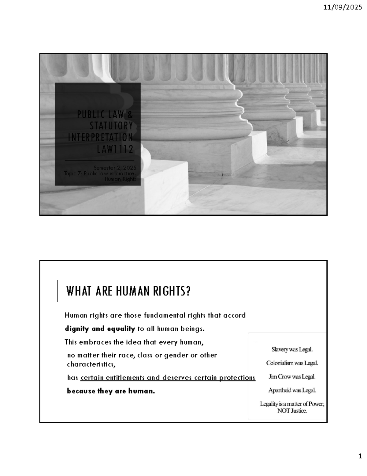 PUBLIC LAW STATUTORY INTERPRETATION (PLS 2025) - Human Rights Overview ...
