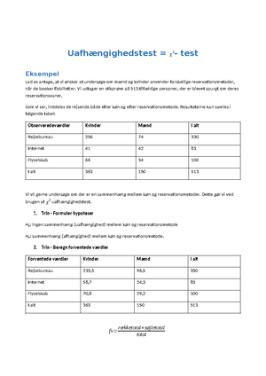 Ny statistik - Statestik eksamen 2022 - Matematik og statistik Delprøve ...