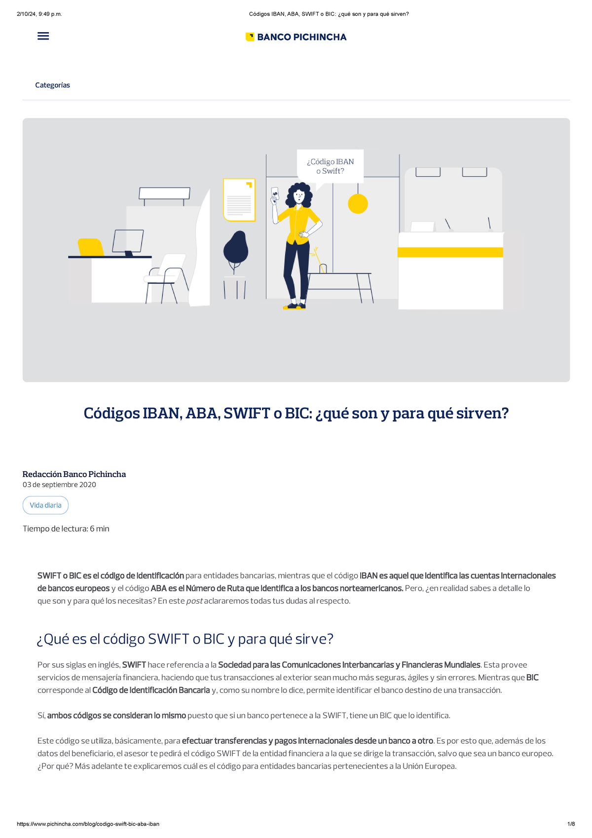 Códigos IBAN, ABA, SWIFT/BIC: Guía Completa de Uso y Función - Studocu