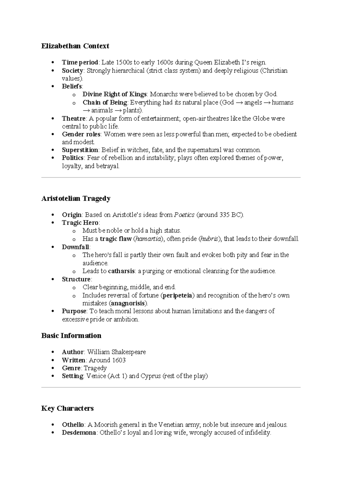 Elizabethan Context: Society, Theatre, and Tragedy in the 1500s-1600s ...