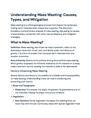 Principles of Geology: Volcanism, Mass Movements, and Flood Dynamics ...