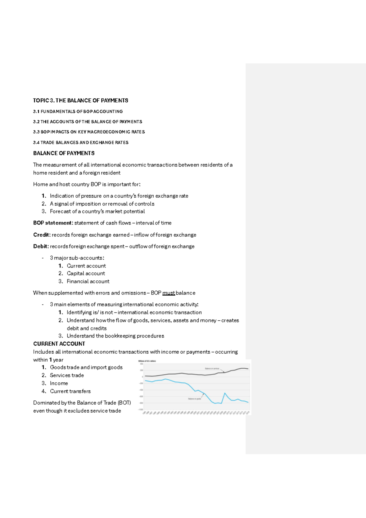 Topic 3: The Balance of Payments - Fundamentals and Impacts - Studocu