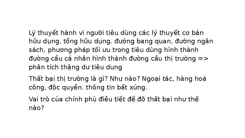 ôn cuối kì kinh tế vi mô - do it good and better - Kinh tế vĩ mô cuối ...