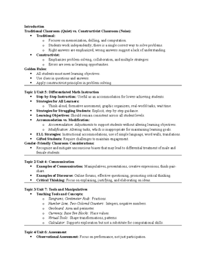 WGU - Task 1 - D237 - Mathematics lesson plan - Direct Instruction Lesson Plan General ...