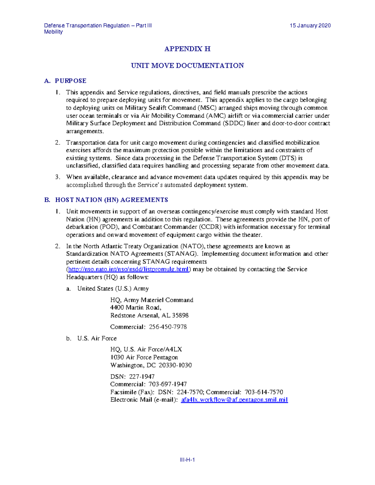 Defense Transportation Reg – Unit Move Documentation Guide Overview ...