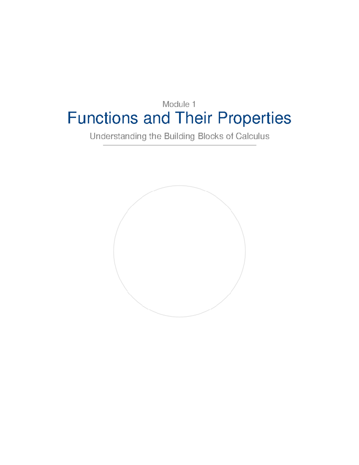Module 1: Functions and Their Properties Overview - Studocu