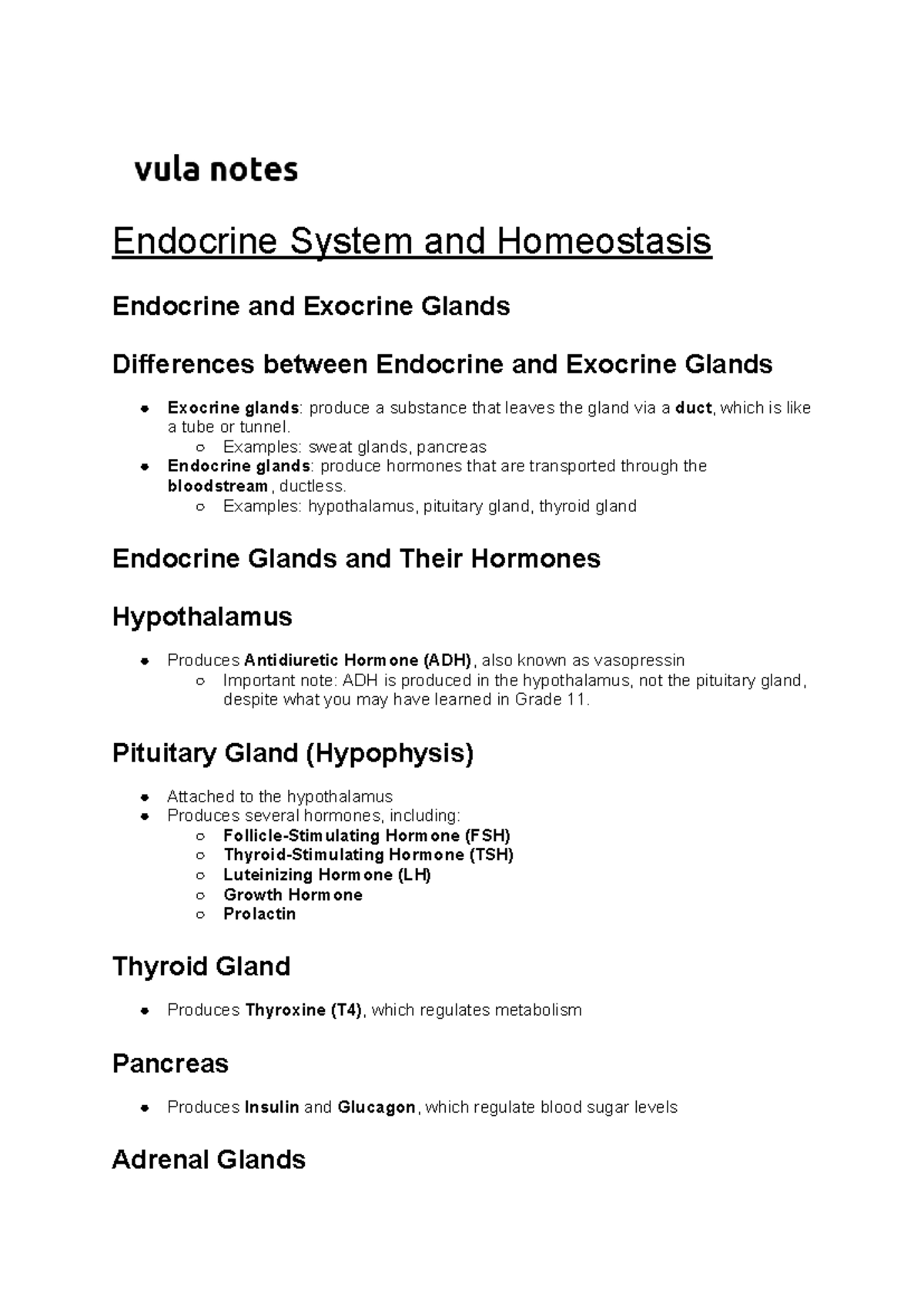 Endocrine System & Homeostasis: Key Concepts & Hormonal Functions - Studocu