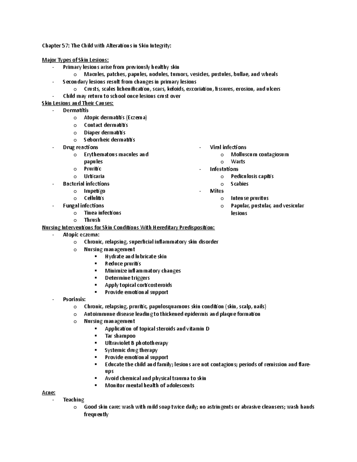 Ch 57: Understanding Skin Alterations in Children and Nursing Care ...
