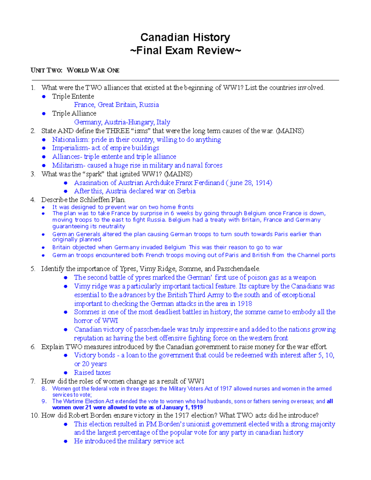 CHC2D Exam Review - Notes that will help one study for the final exam ...