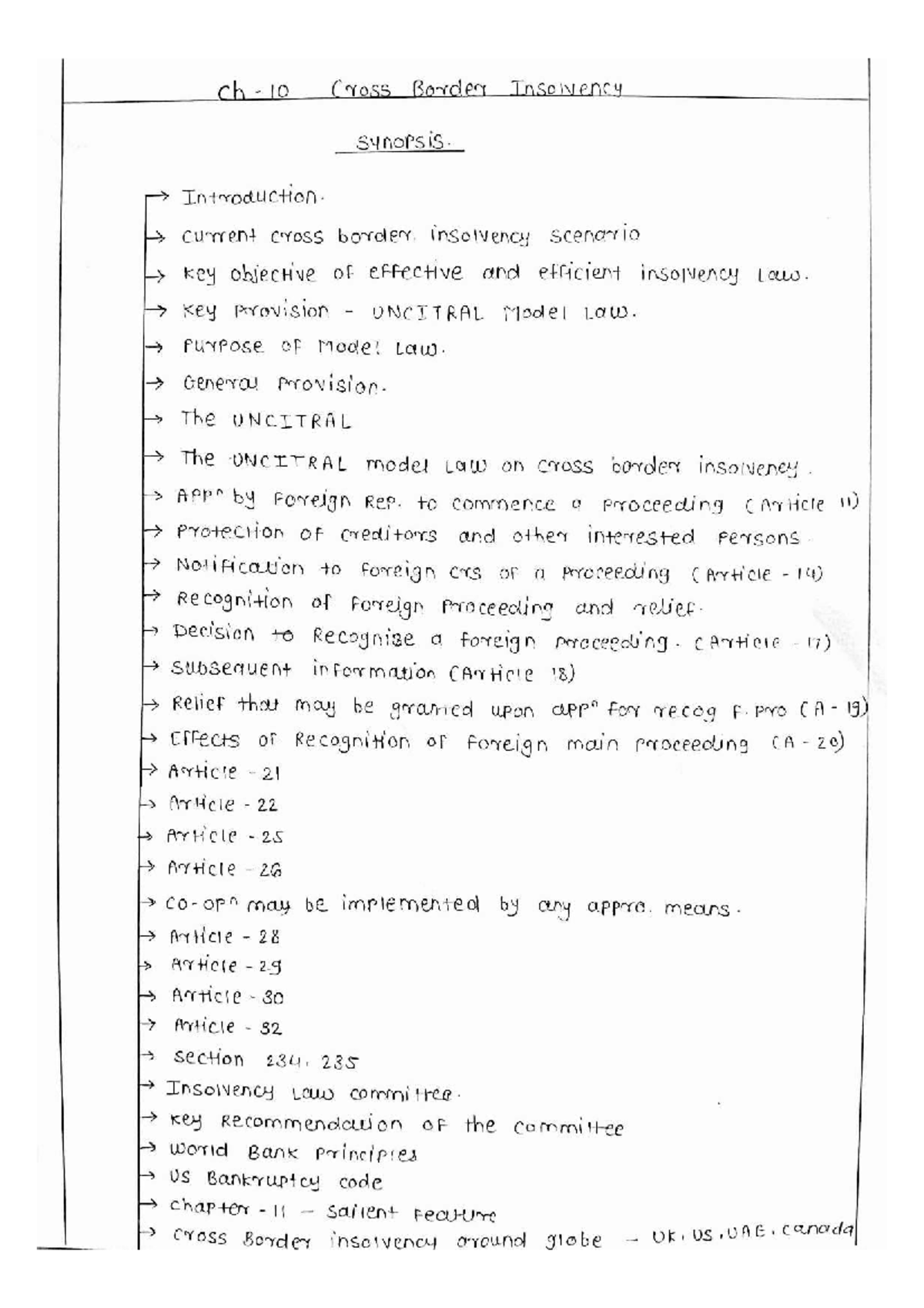 IBC Chapter 10: Cross Border Insolvency Overview and Key Provisions ...