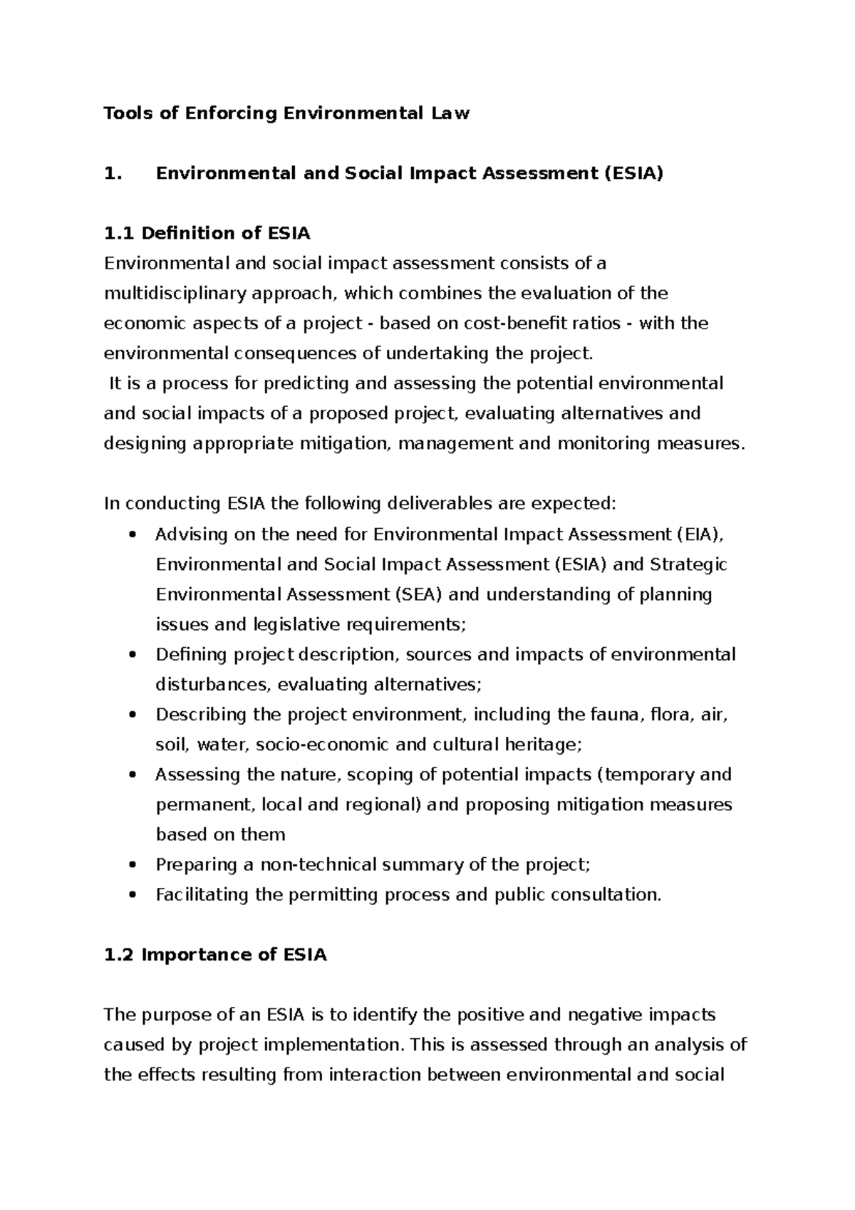 Tools for Enforcing Environmental Law: A Comprehensive Guide-2020 - Studocu