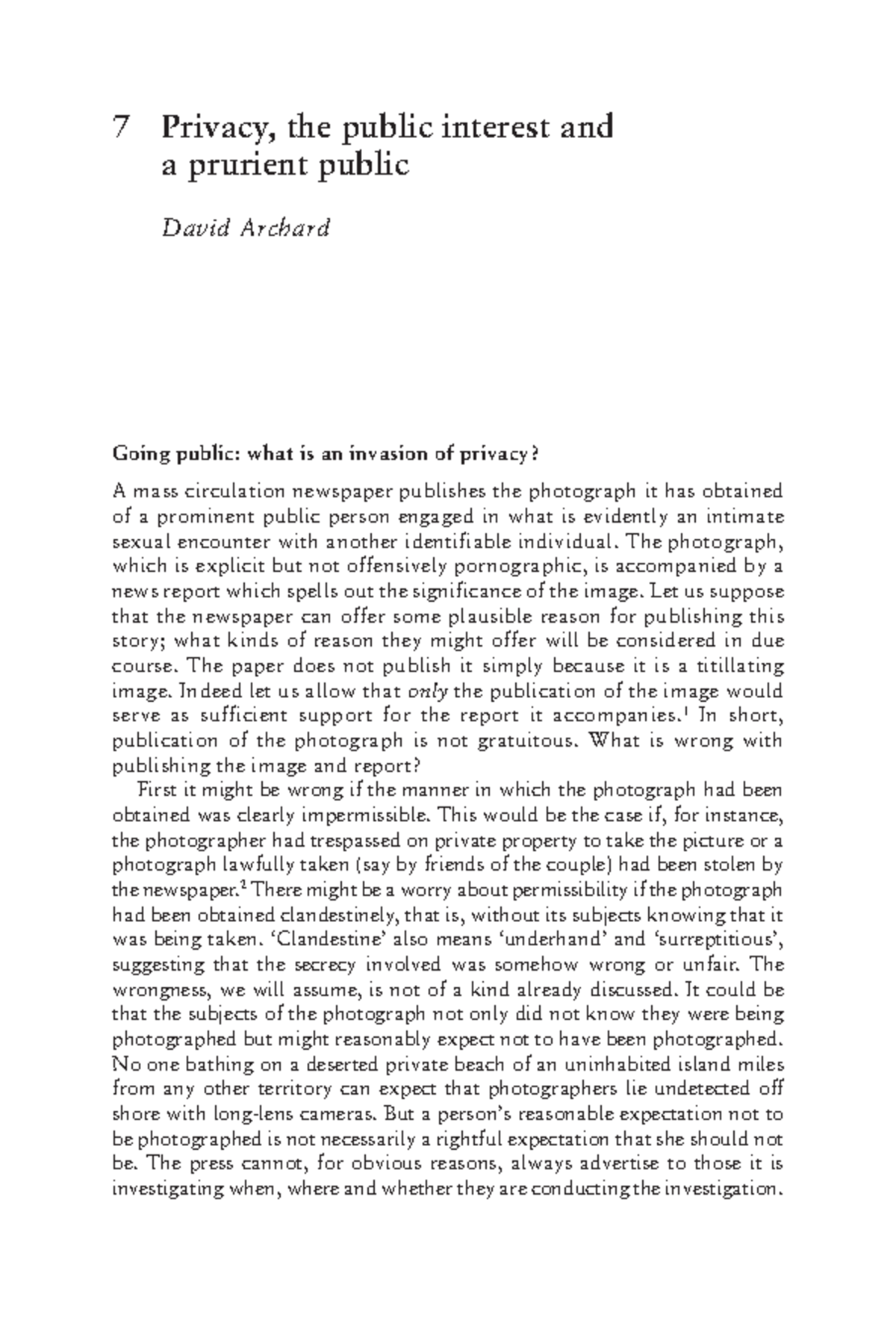 CH 7 Media Ethics: Privacy, Public Interest, and Media Responsibility ...