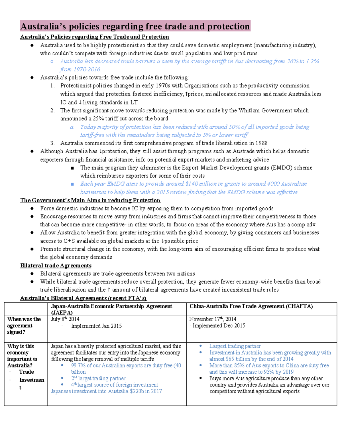2.3 Australia’s Free Trade & Protection Policies: An In-Depth Analysis ...