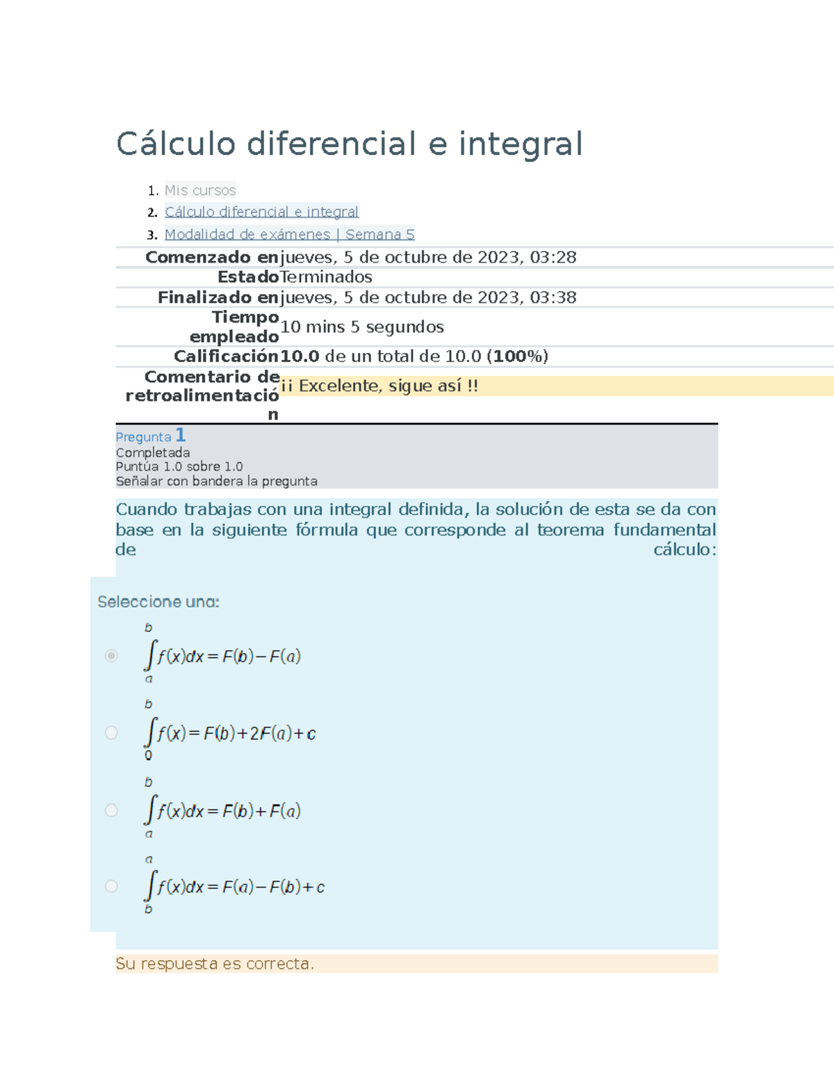 Semana 5 utel ISC - Cálculo diferencial e integral - Cálculo diferencial e integral 1. Mis ...