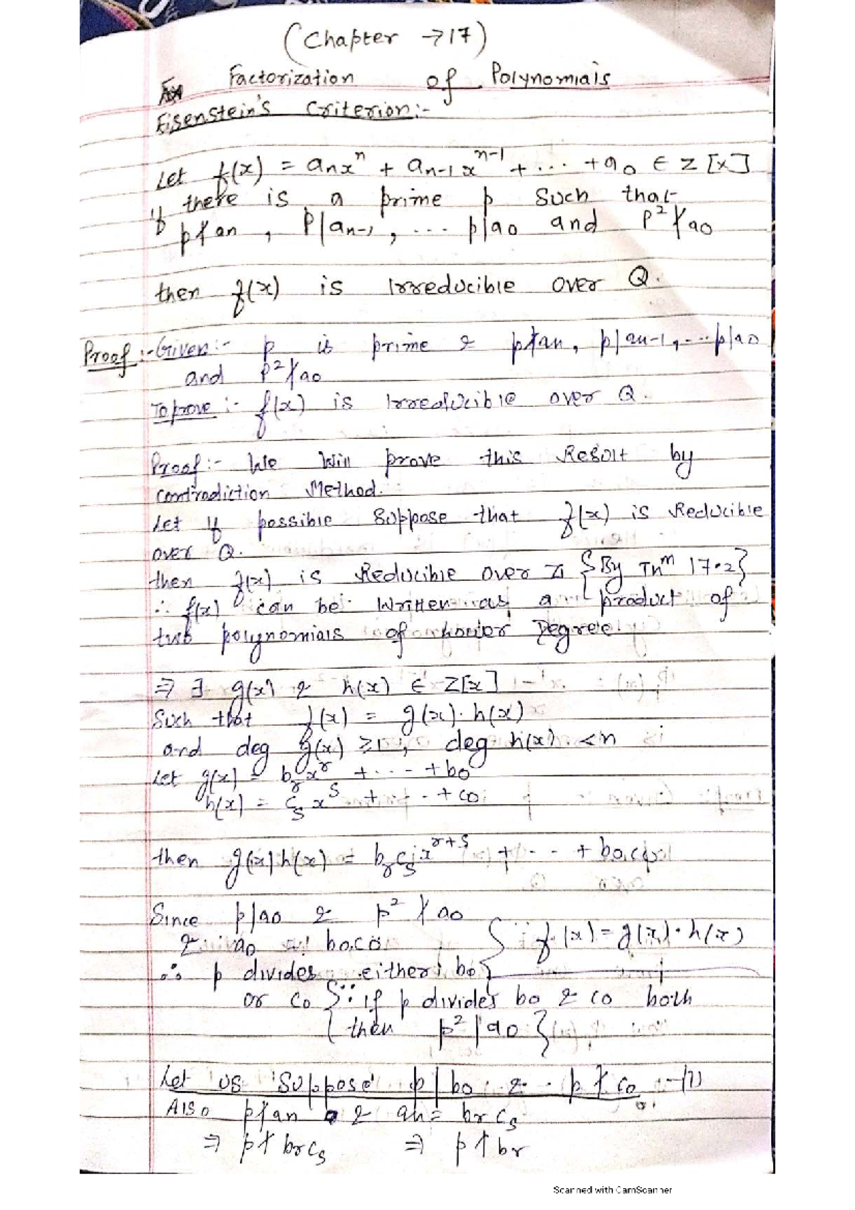Chapter 17: FAX Factorization of Polynomials in Ring Theory Notes - Studocu