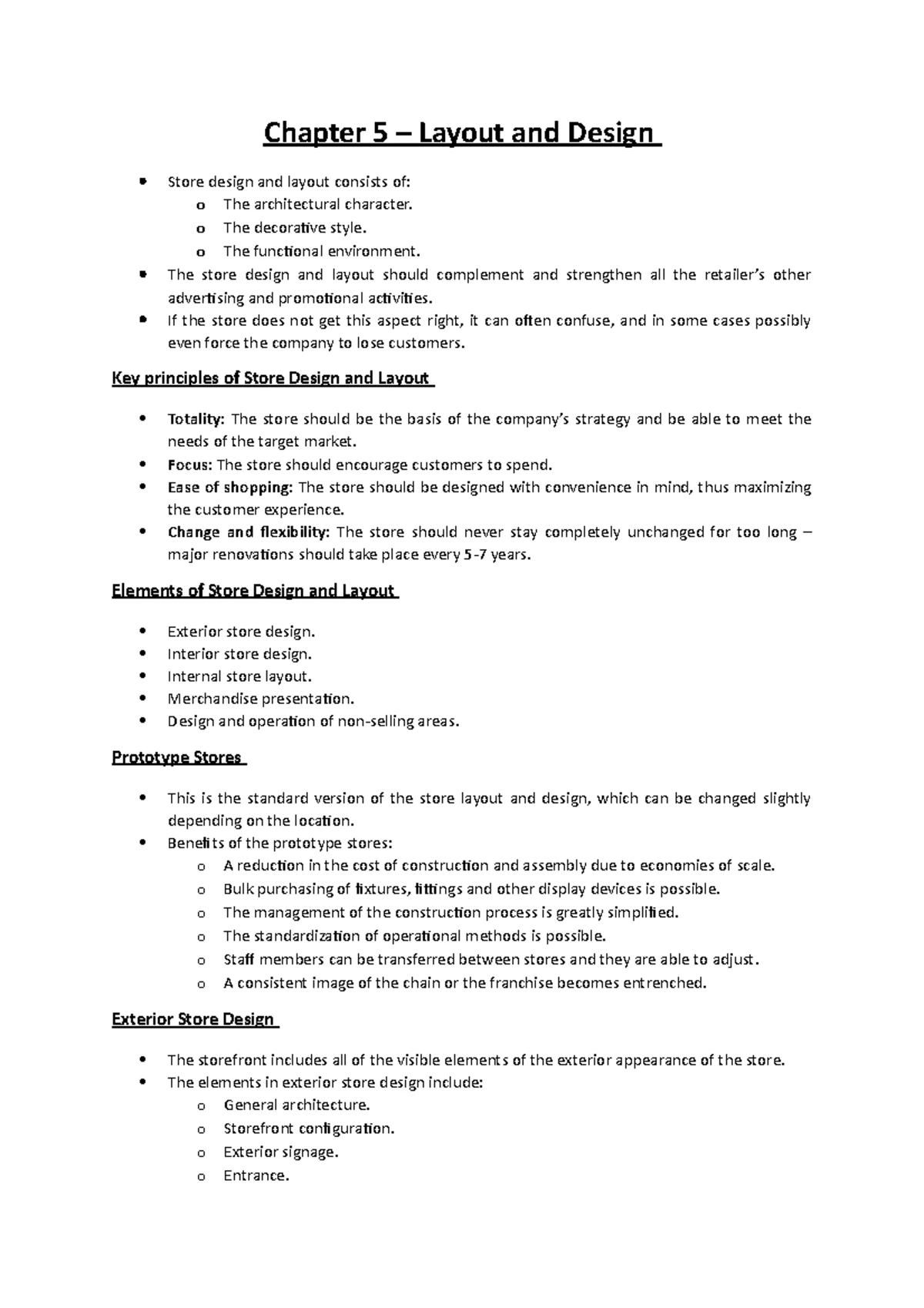 Chapter 5 - Design and Layout - Chapter 5 – Layout and Design Store ...